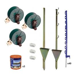 Lightweight electric fence reel system