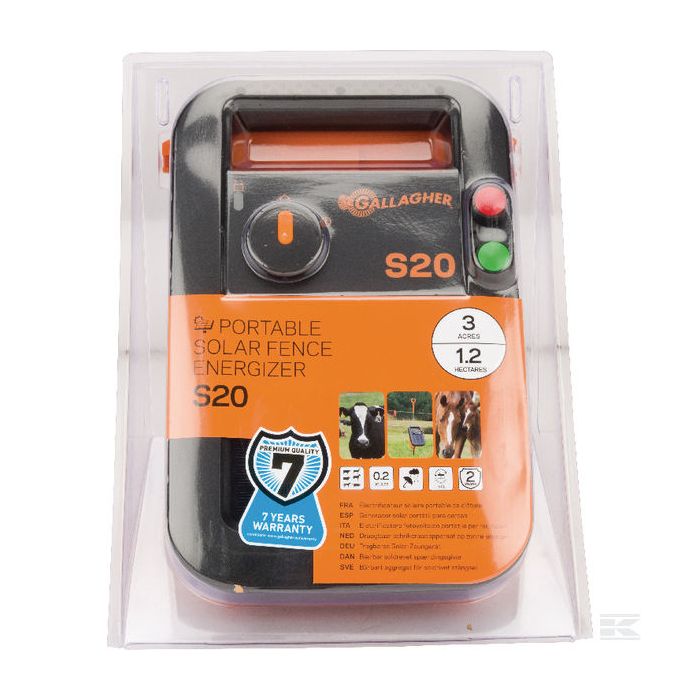 Gallagher S20 Electric fence Solar Energiser